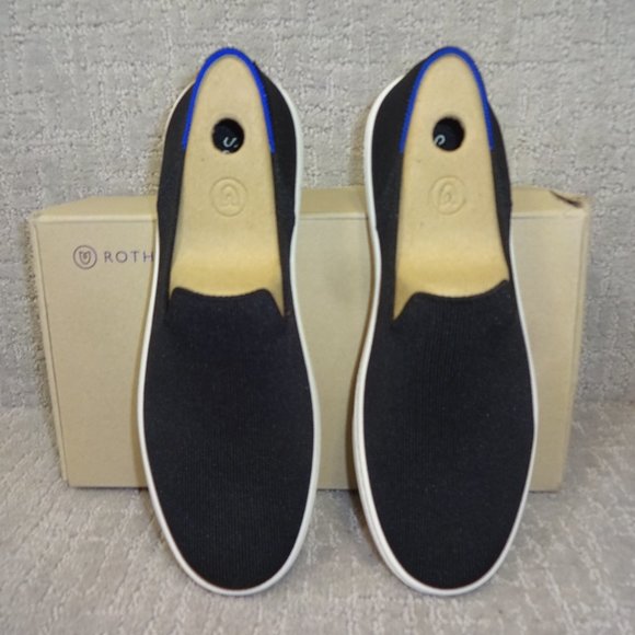 Rothy's | Shoes | Rothys The Sneaker Black Solid Textile Slip On Shoes ...